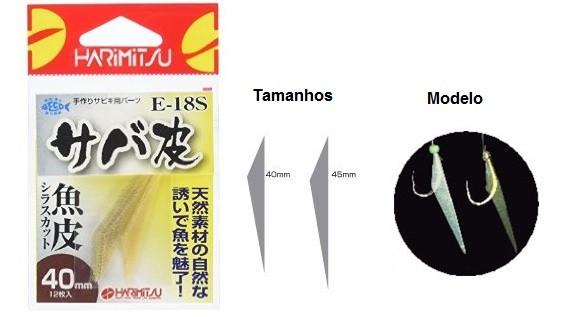 Maripesca | Pele Sabiki Harimitsu - Shirasu E-18S - Cor Natural - Não acompanha anzol ...