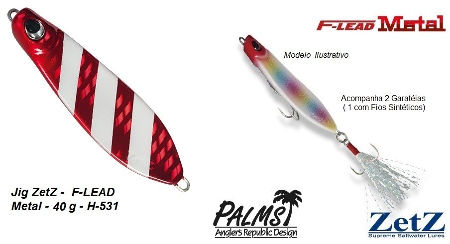 Maripesca | Jig ZetZ - F-Lead Metal - 40g - 6.5cm - (Cores a escolher)