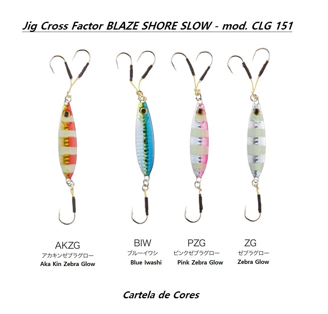 Maripesca | Jig Cross Factor BLAZE Shore Slow CLG151 - 14g - 5cm - (Cores a escolher)